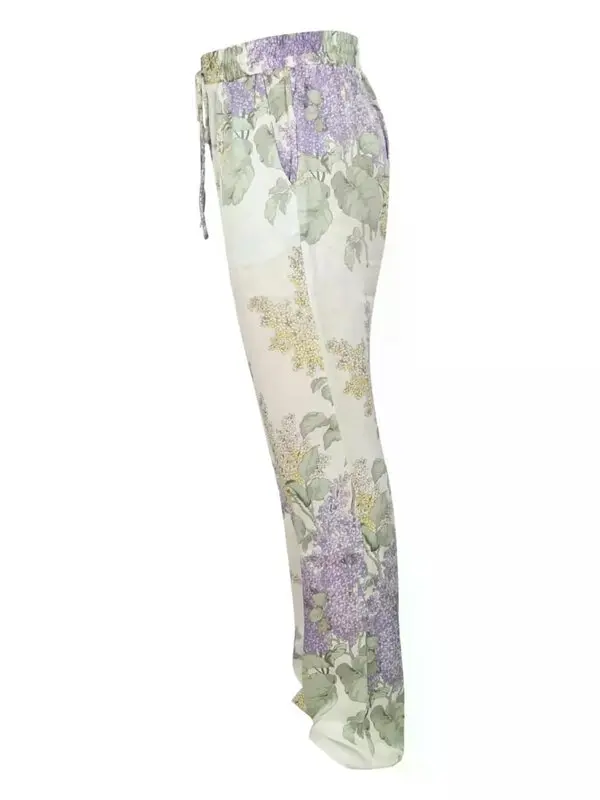 MOUTY Floral-print Straight-leg Trousers - Neutrals