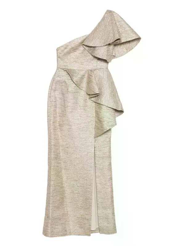 SAIID KOBEISY Ruffled Brocade Dress