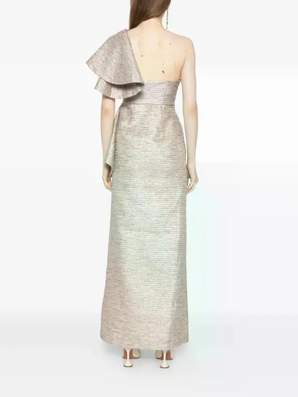 SAIID KOBEISY Ruffled Brocade Dress
