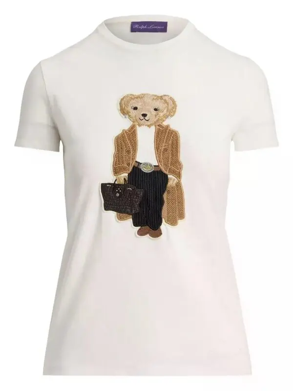 Ralph Lauren Polo Bear-embroidered T-shirt - White