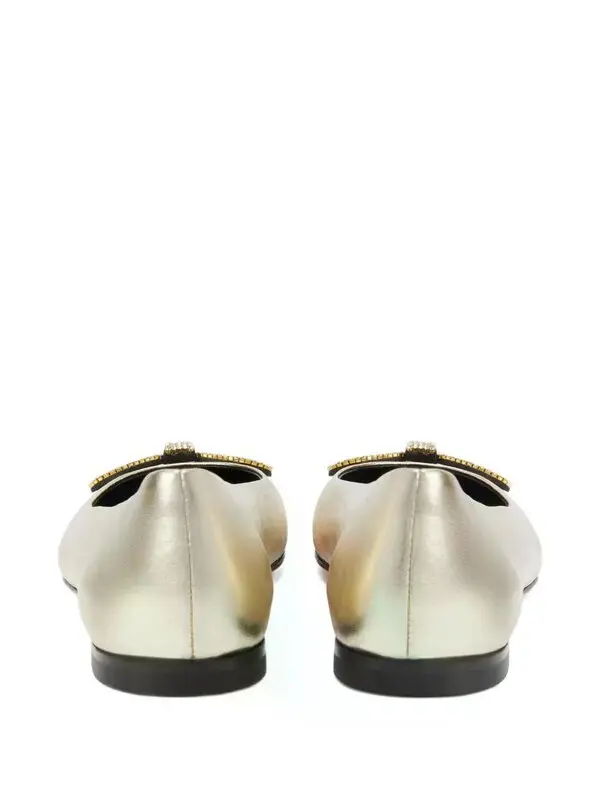 GIUSEPPE ZANOTTI Embellished Ballet Flats - Gold