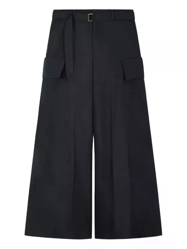 Sacai Wide Leg Cargo Trousers