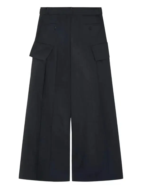 Sacai Wide Leg Cargo Trousers