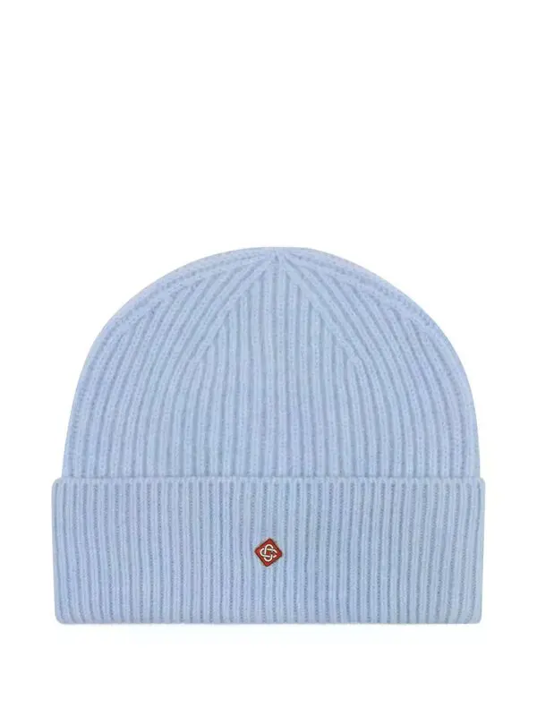 Casablanca Logo Wool Beanie - Blue