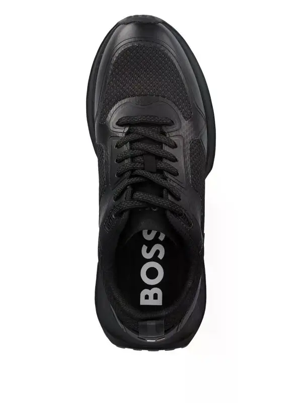 BOSS Mixed-material Trainers With Mesh Details