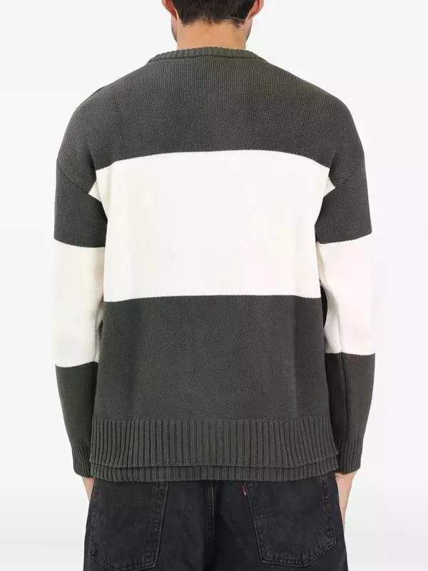 DISCLAIMER Striped Crew-neck Sweater