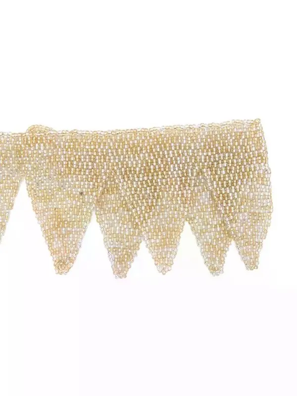 FORTE_FORTE Triangle Glass-beaded Necklace