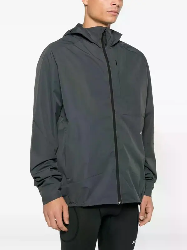 FAMILY FIRST Hooded Zip Performance Jacket - Grey