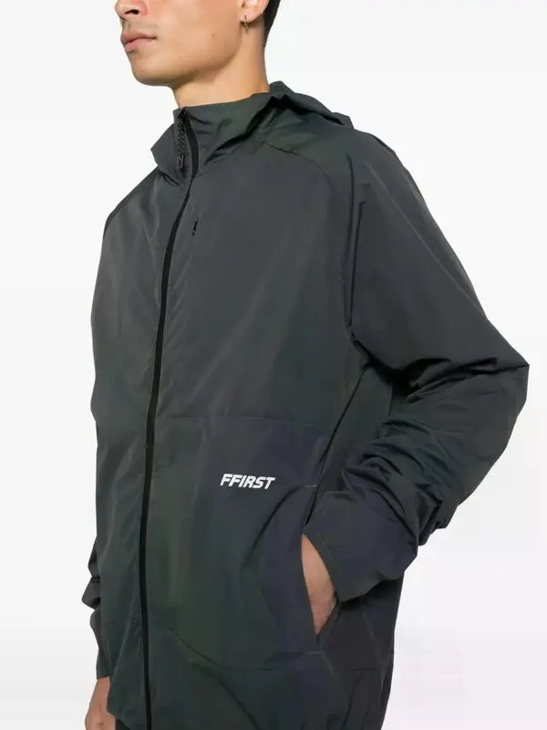 FAMILY FIRST Hooded Zip Performance Jacket - Grey