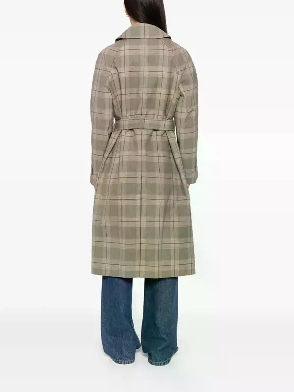 Lacoste Plaid Double-breasted Coat