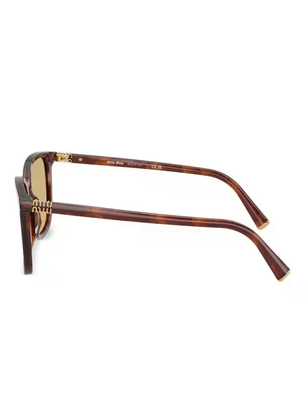 Miu Miu Tortoiseshell Pattern Sunglasses - Brown