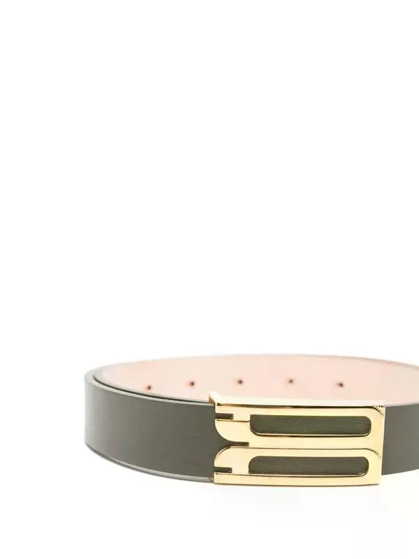 Victoria Beckham Logo-buckle Belt - Green