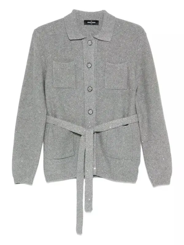 GRAN SASSO Button-fastening Belted Cardigan