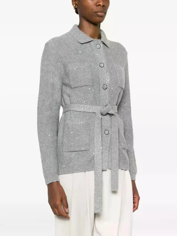 GRAN SASSO Button-fastening Belted Cardigan