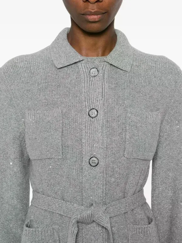 GRAN SASSO Button-fastening Belted Cardigan