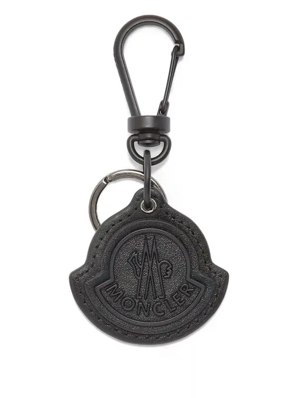 Moncler Logo-detail Keyring - Black