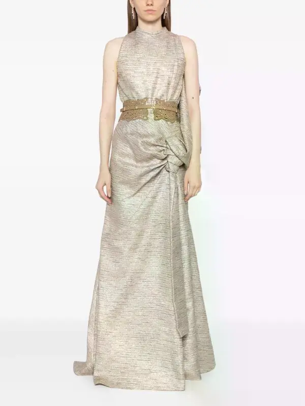 SAIID KOBEISY Brocade Sleeveless Dress