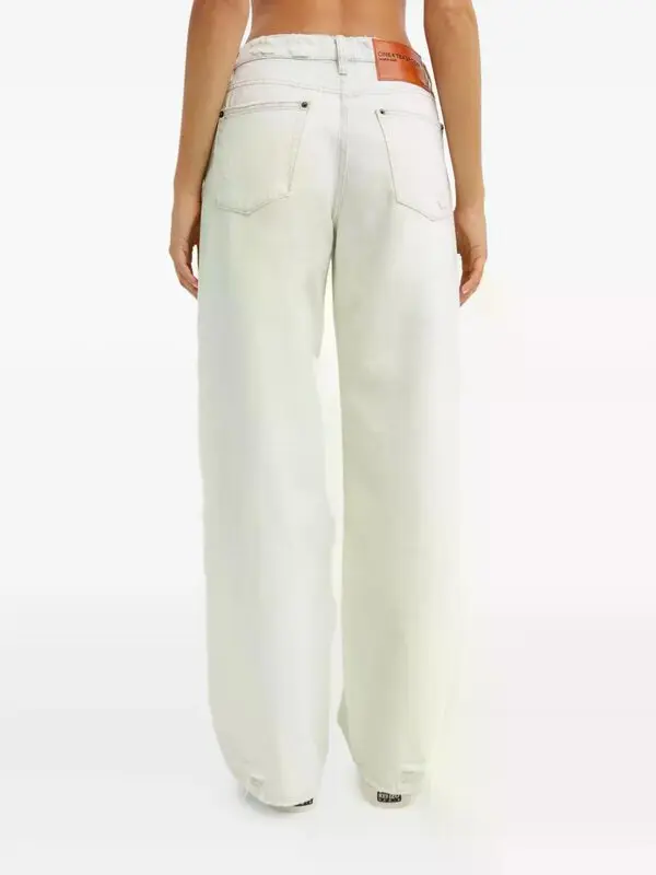 ONETEASPOON Distressed Wide-leg Jeans
