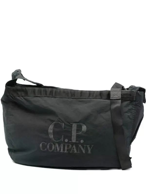 C.P. COMPANY Logo-embroidered Shoulder Bag - Grey