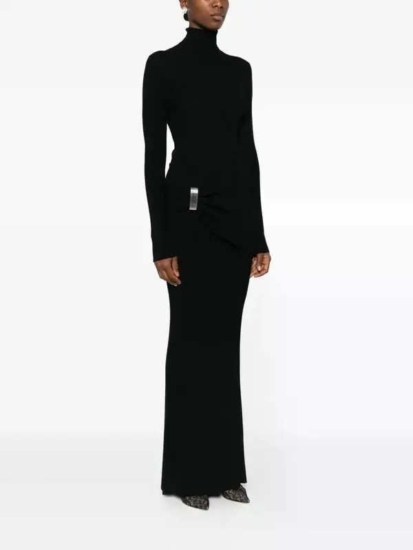 Brandon Maxwell Lainey Draped Maxi Dress