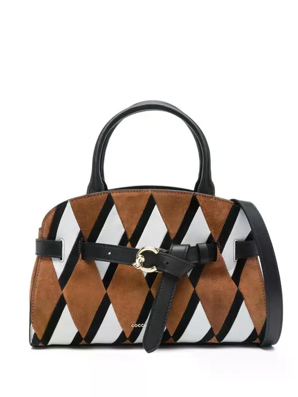 COCCINELLE Diamond-pattern Tote Bag - Brown