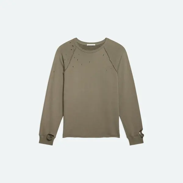 Helmut Lang Distressed Crewneck Sweatshirt