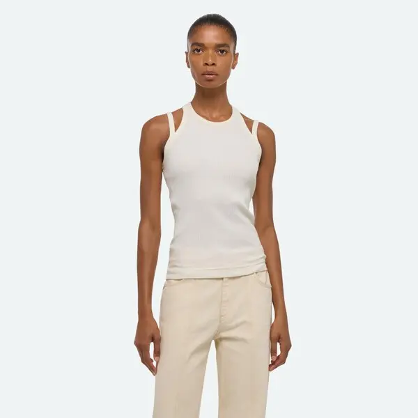 Helmut Lang Racer Strap Tank - Winter White