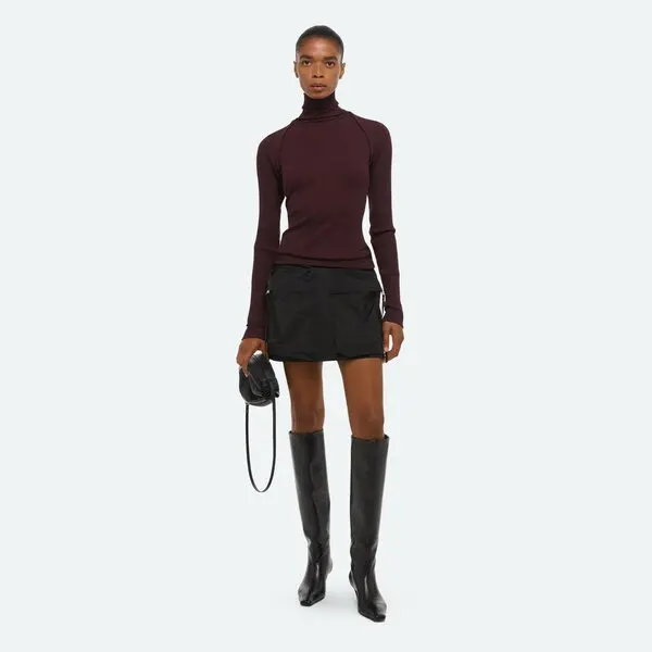 Helmut Lang Shrug Turtleneck - Mahogany