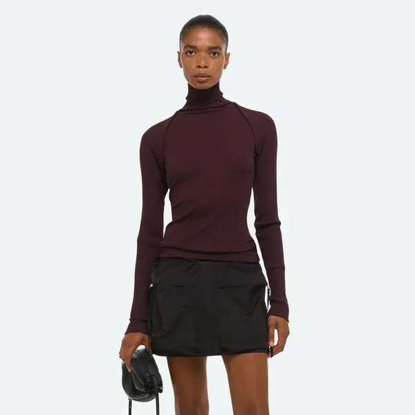 Helmut Lang Shrug Turtleneck - Mahogany