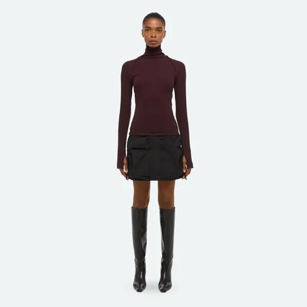 Helmut Lang Shrug Turtleneck - Mahogany