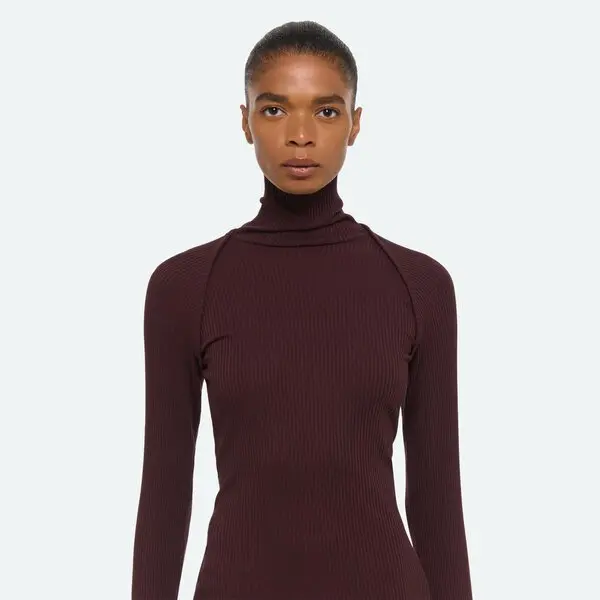 Helmut Lang Shrug Turtleneck - Mahogany