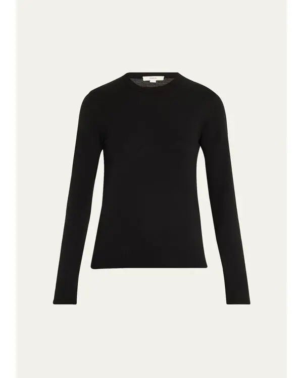 Vince Long-sleeve Crewneck T-shirt - Black