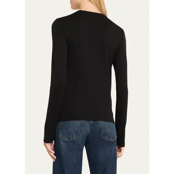 Vince Long-sleeve Crewneck T-shirt - Black