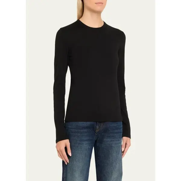 Vince Long-sleeve Crewneck T-shirt - Black