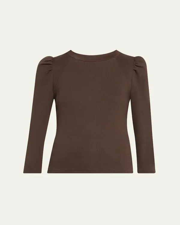 Veronica Beard Delano Puff-sleeve Top