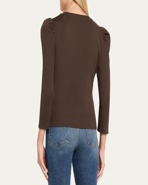 Veronica Beard Delano Puff-sleeve Top