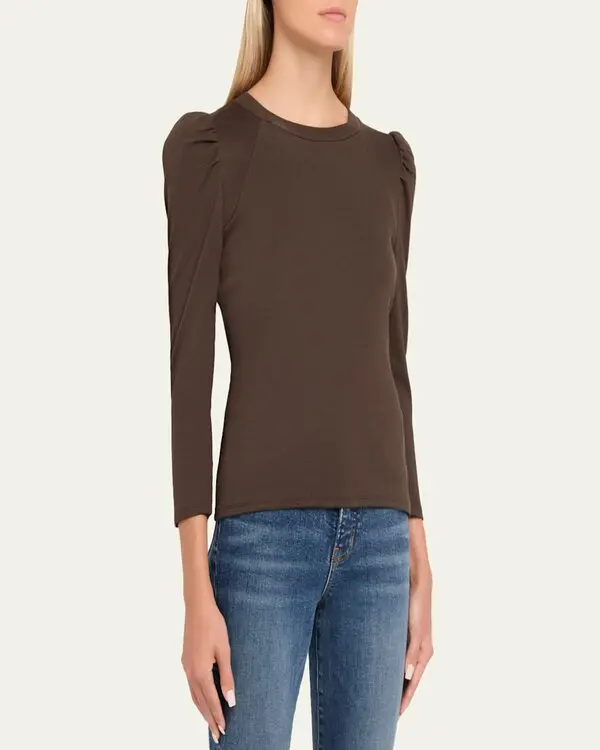 Veronica Beard Delano Puff-sleeve Top