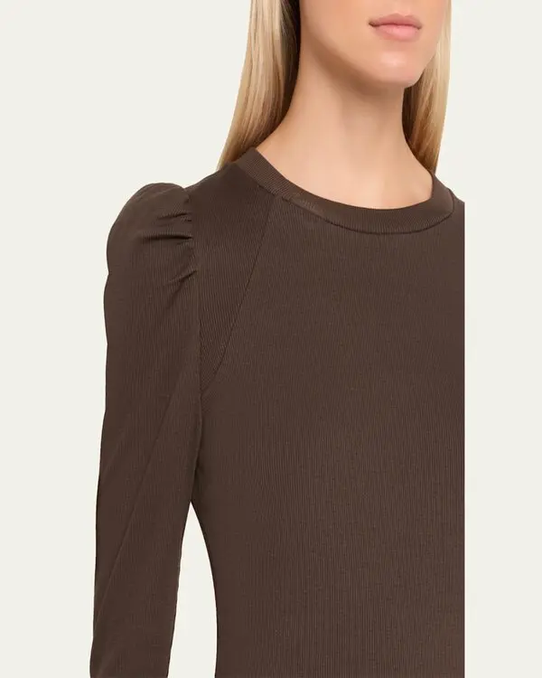 Veronica Beard Delano Puff-sleeve Top