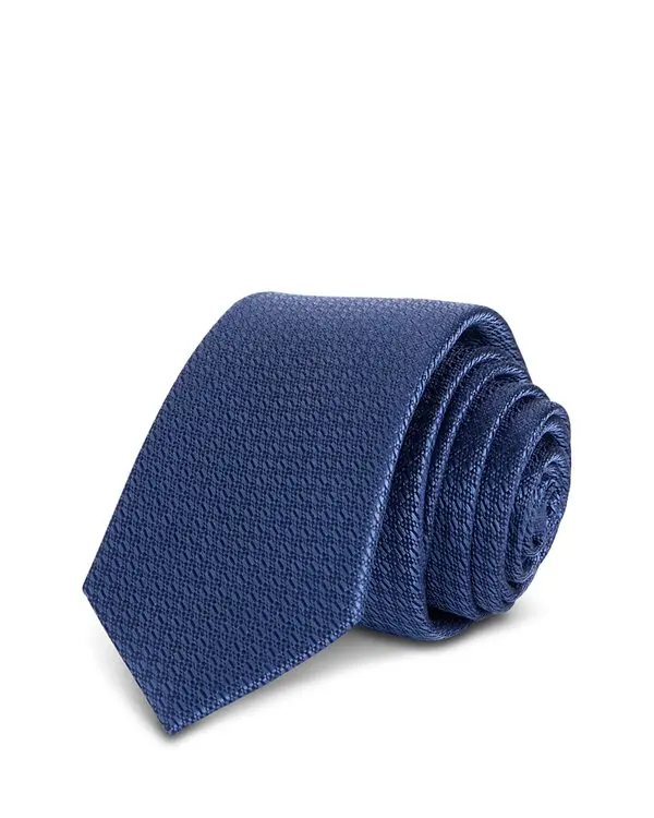 Bloomingdale'S Silk Skinny Woven Tie - Medium Blue