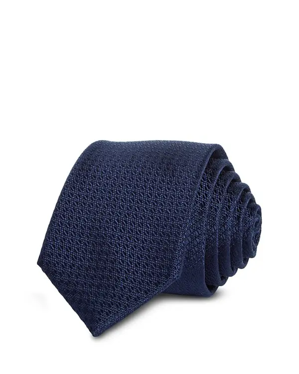 Bloomingdale'S Silk Skinny Woven Tie - Navy