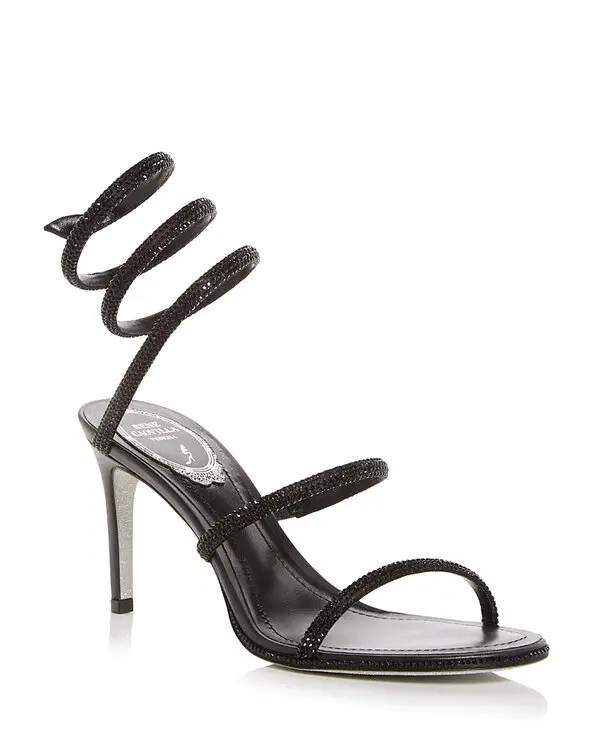 Rene Caovilla Cleo Embellished Sandals - Black