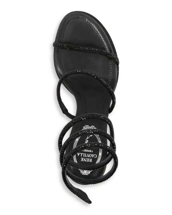 Rene Caovilla Cleo Embellished Sandals - Black