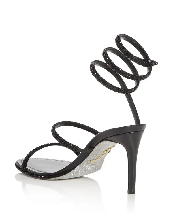 Rene Caovilla Cleo Embellished Sandals - Black