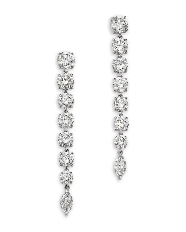 Bloomingdale'S Luxe Collection Lab Grown Diamond Drop Earrings - White