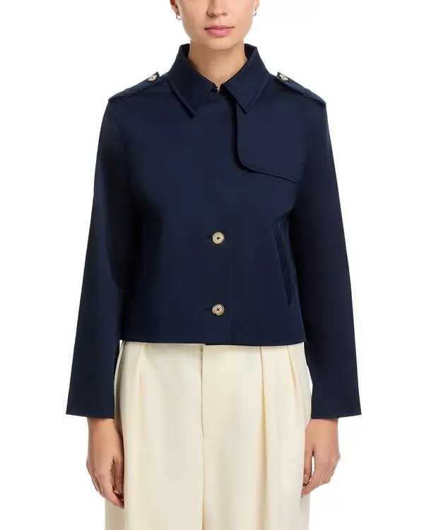 FRAME Short Trench Jacket - Navy