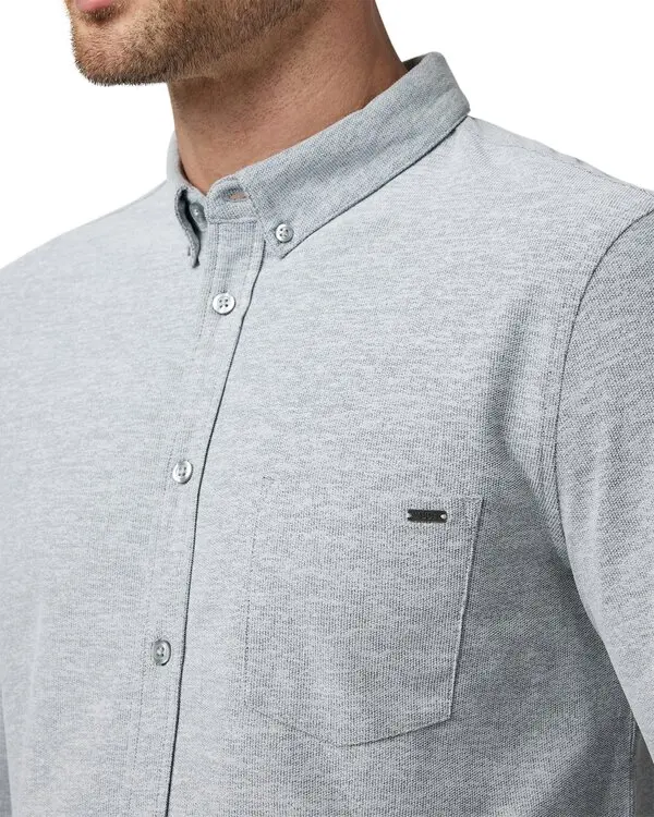 Vuori Long Sleeve Ace Button Down Shirt - Light Grey