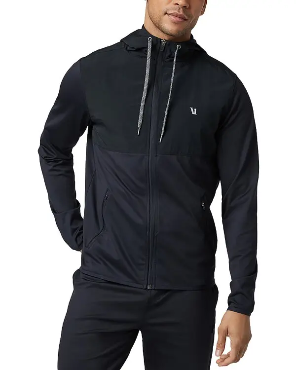 Vuori Sunday Element Hooded Track Jacket - Black