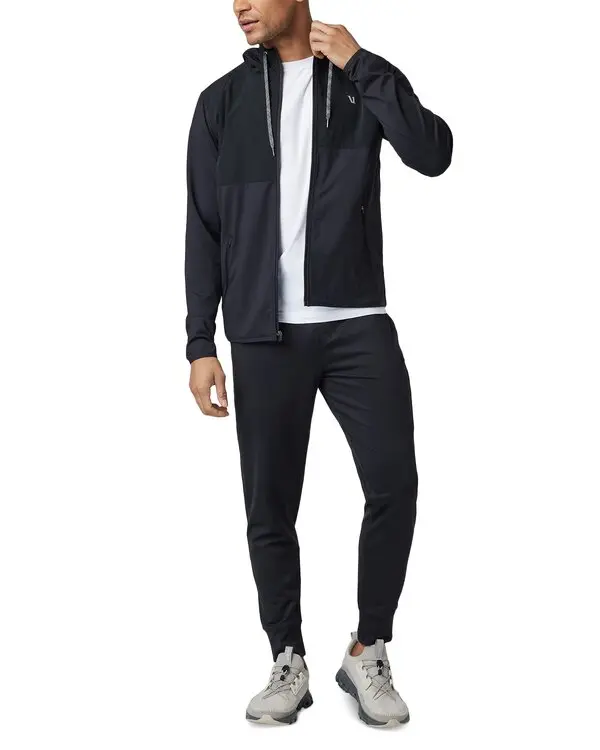 Vuori Sunday Element Hooded Track Jacket - Black