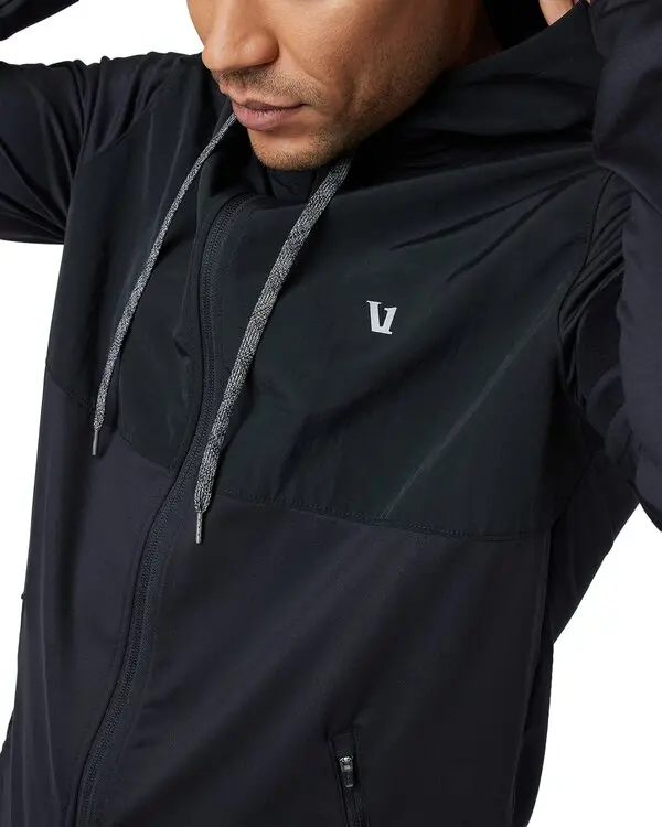 Vuori Sunday Element Hooded Track Jacket - Black