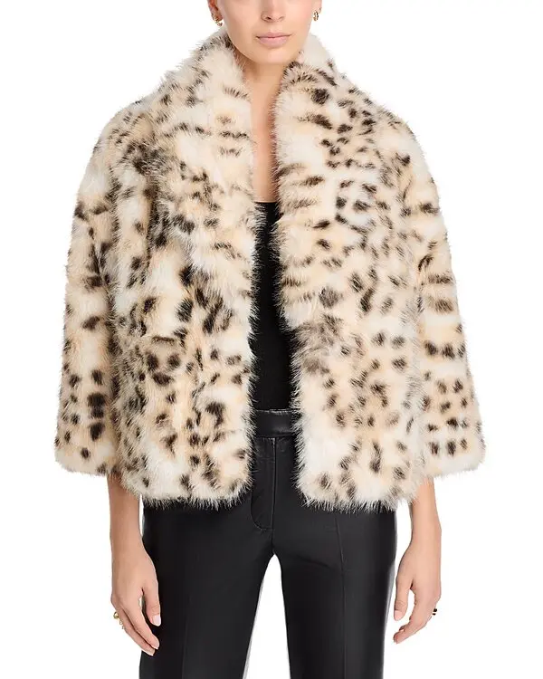 Love Token Faux Fur Jacket - Snow Leopard
